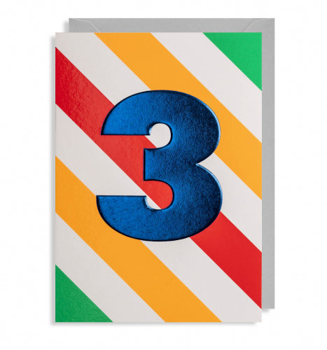 Number 3 Greeting Card - Pulp & Paperie