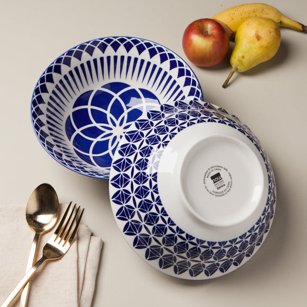 Blue Geo Stamped Bowl - Pulp & Paperie
