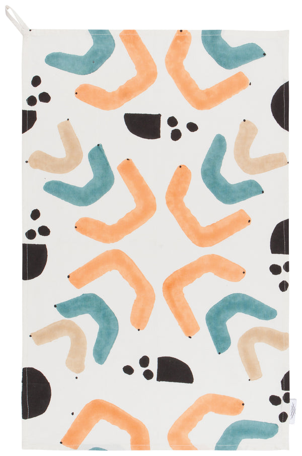 Echo Block Print Dish Towel - Pulp & Paperie